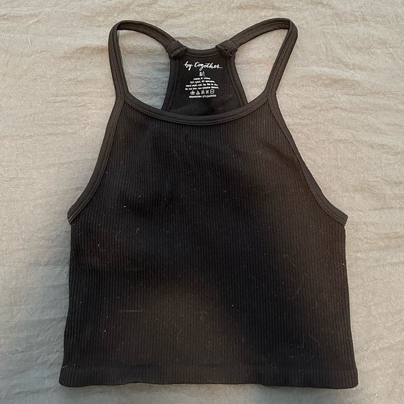 By Together | Tops | Black Cropped Tank | Poshmark